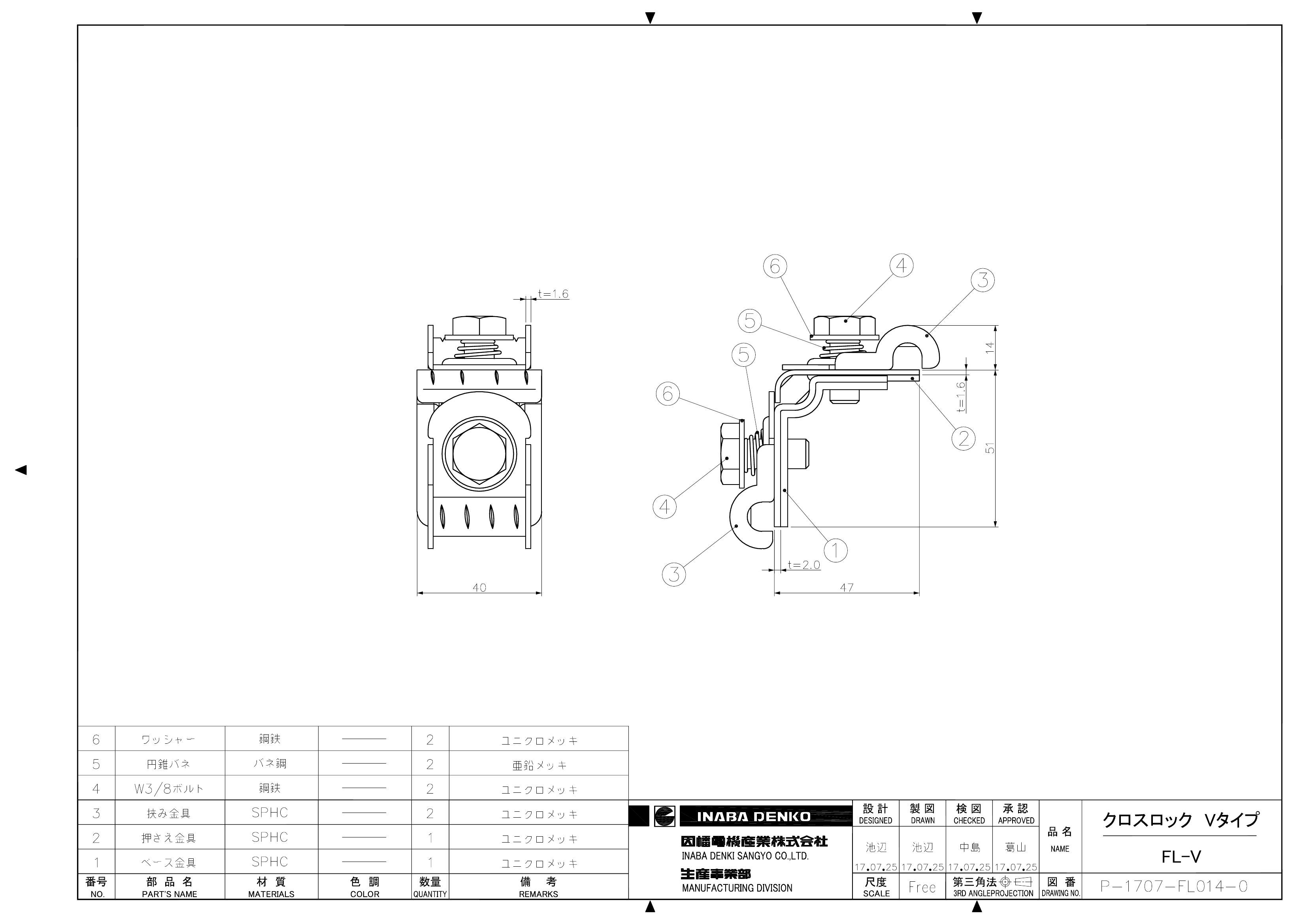 【FL-VS】ボルト固定式キット | 製品情報 | 因幡電工 INABA DENKO（因幡電機産業）